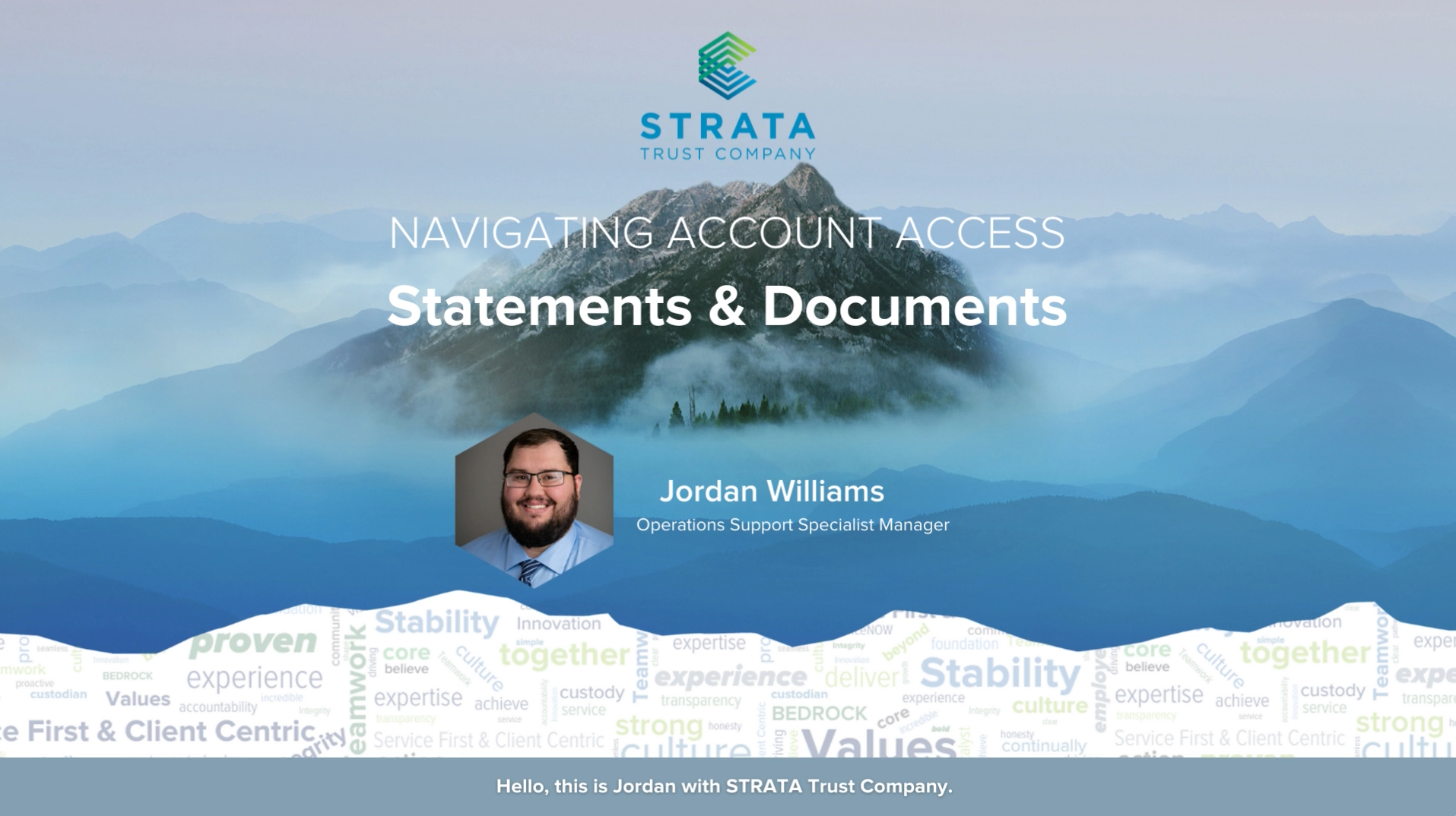 Log in | STRATA Trust Company